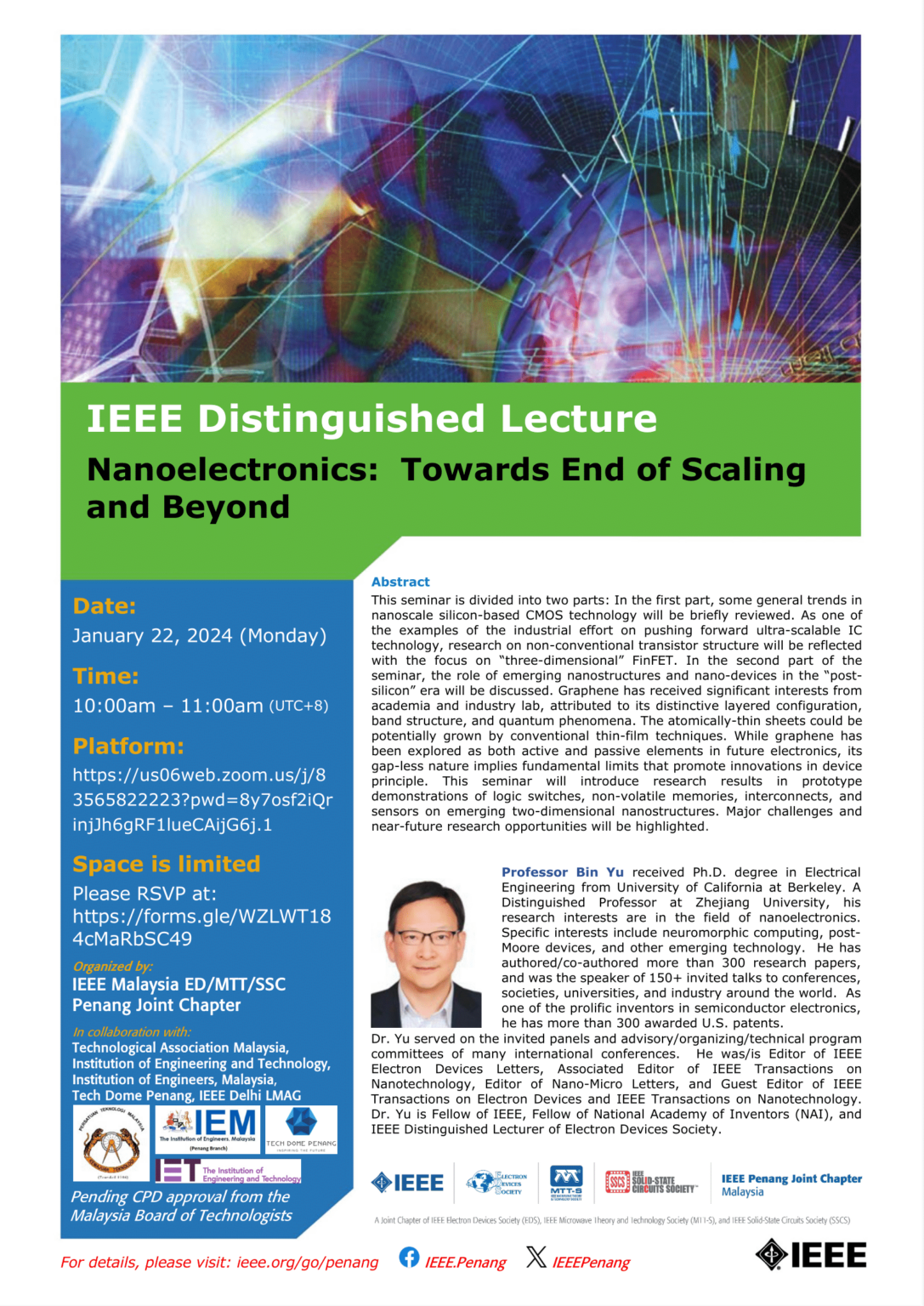 IEEE Distinguished Lecture – Nanoelectronics: Towards End of Scaling ...