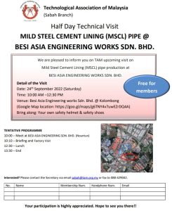Technical Visit MILD STEEL CEMENT LINING (MSCL) PIPE @ BESI ASIA ENGINEERING WORKS SDN. BHD ...