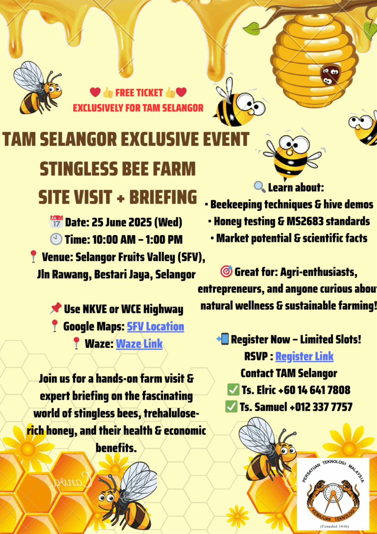 TAM Selangor Technical Visit to Stingless Bee Farm – Technological ...